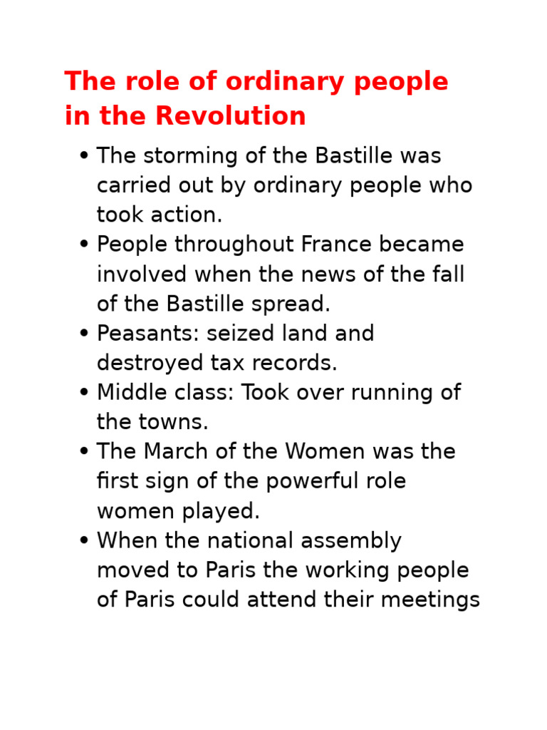 Ordinary People's Impact in the French Revolution | PDF