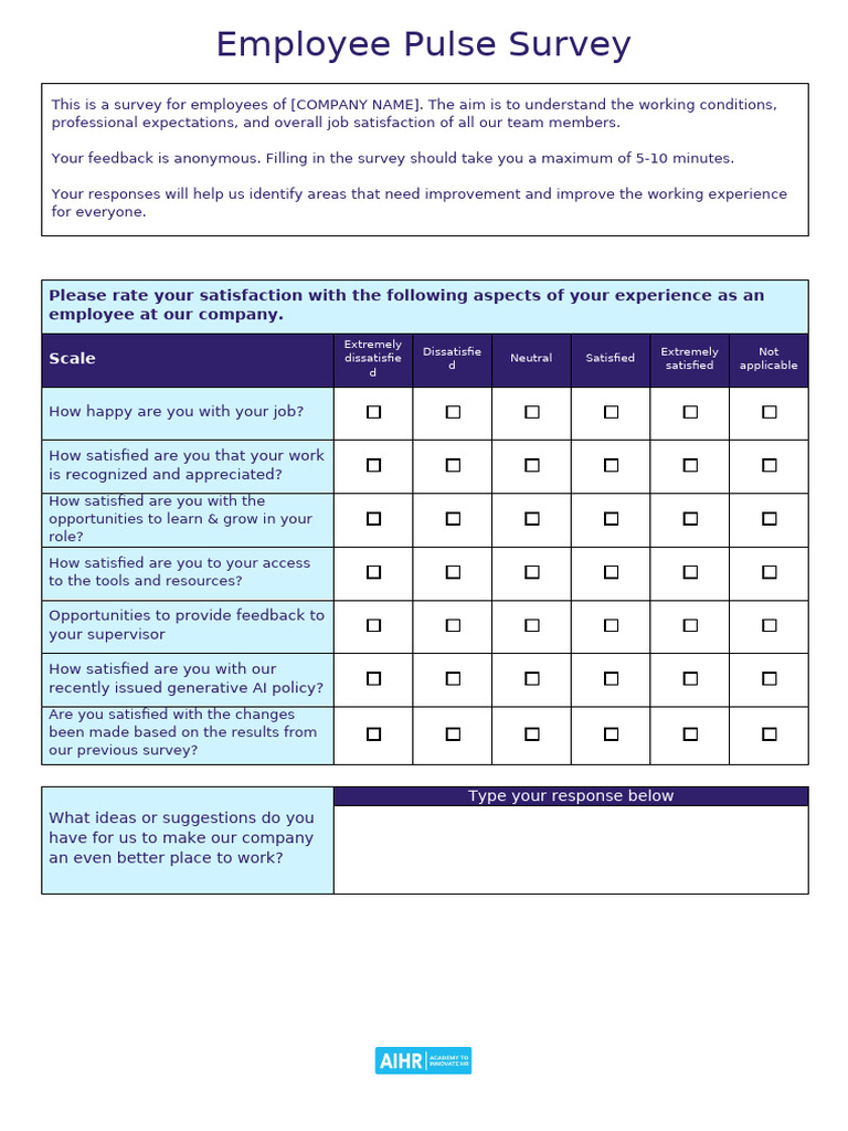 Employee-Pulse-Survey-Template | PDF