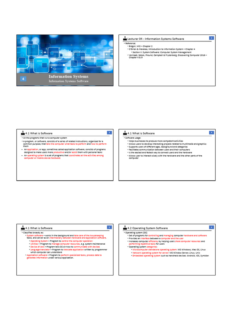 UKAI1113 - L04-IS Software | PDF | Operating System | Cloud Computing