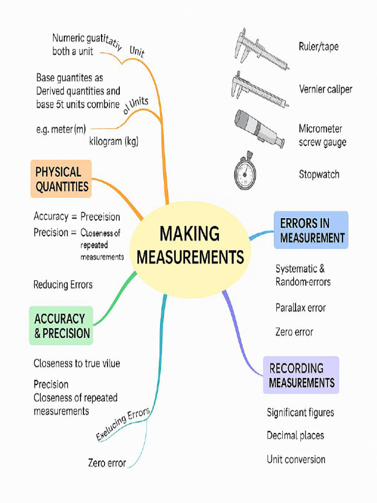 Making Measurements Mind Map | PDF