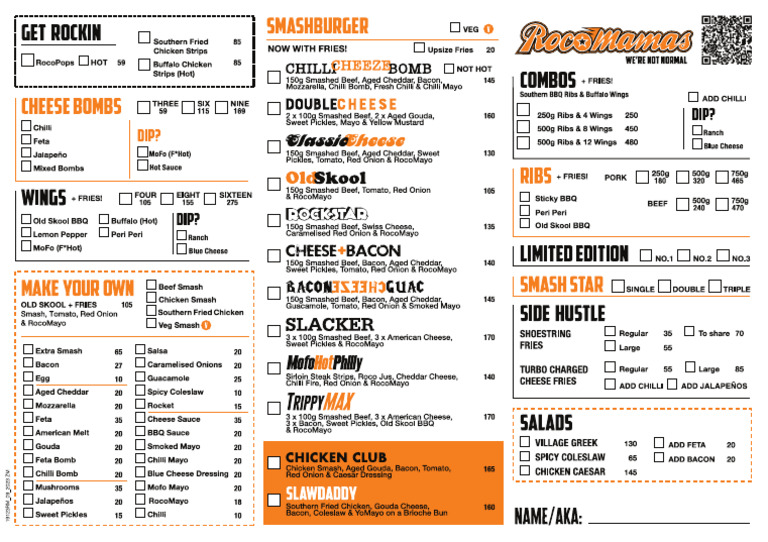 ZM Rocomamas Menu | PDF