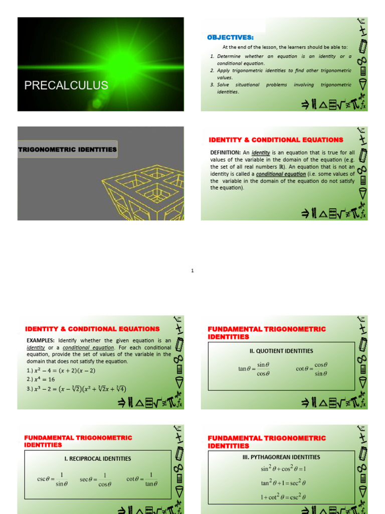 Precalculus Handout 9 | PDF
