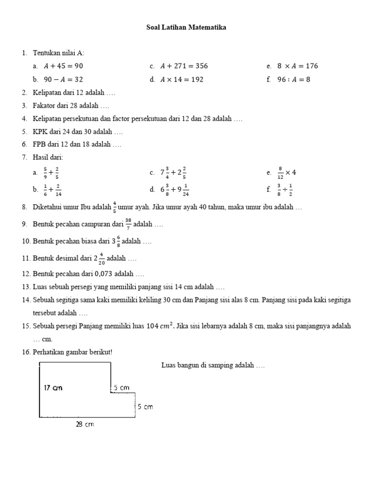 Latihan US Kelas 6 | PDF