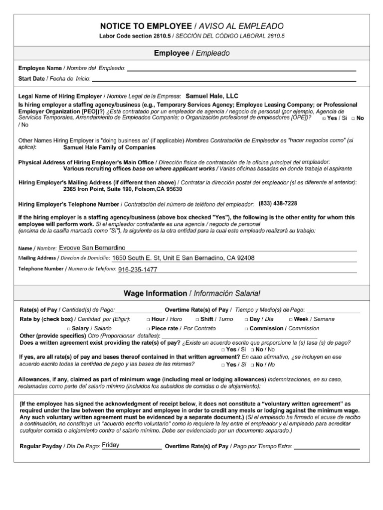 Evoove SB Notice To EE | PDF