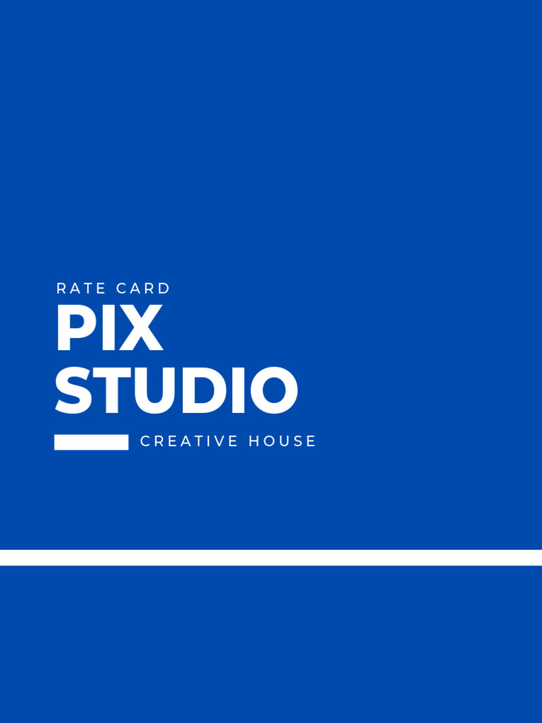 Rate Card Pix Studio 2025-1 | PDF
