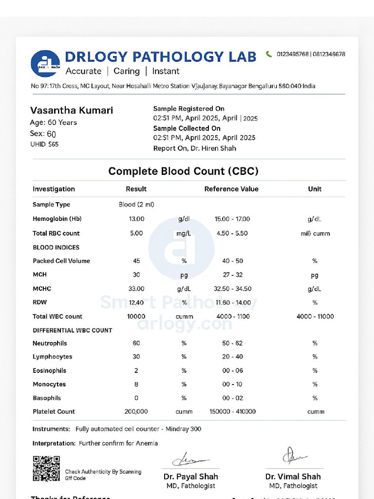 Vasantha Kumari CBC Report Updated | PDF
