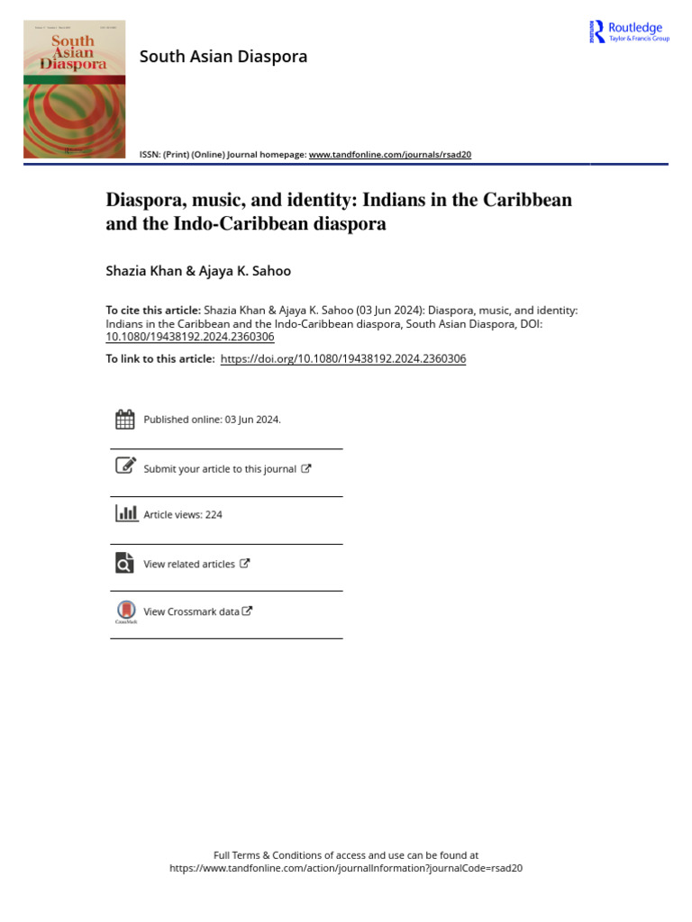 Indo-Caribbean Music and Identity | PDF