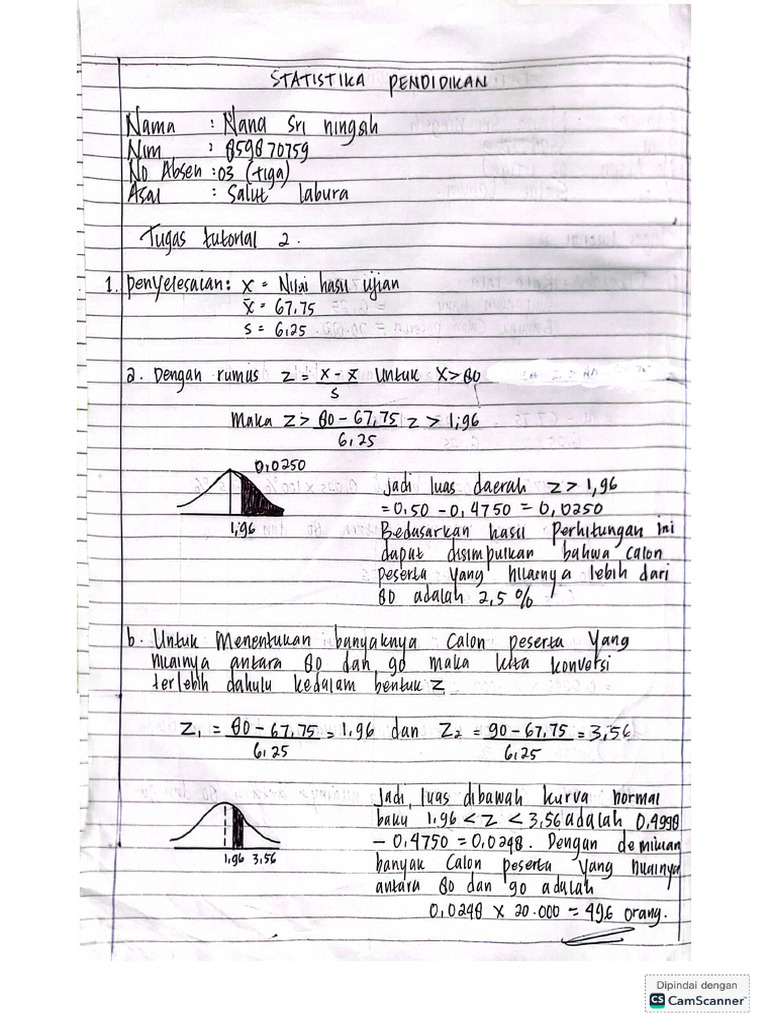 TT2 - Statistika Pendidikan - Nana Sri Ningsih | PDF