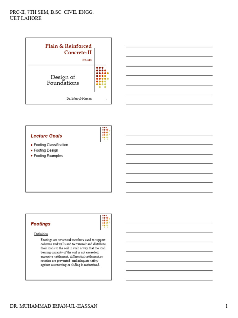 Foundation Design Handouts | PDF | Foundation (Engineering) | Deep ...