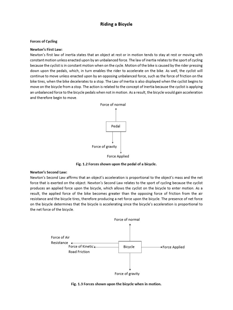 Riding A Bicycle (Newton and Circular Motion Assignment) Rev | PDF ...