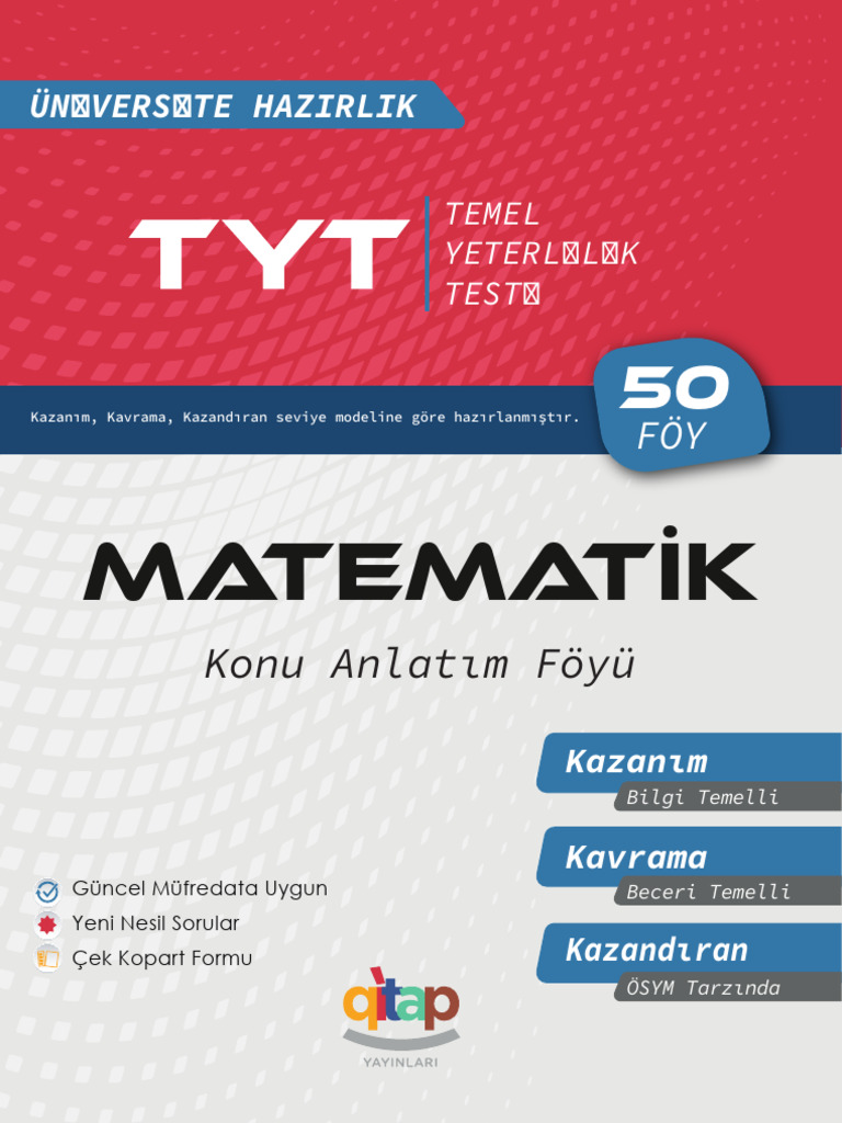 Qitap Tyt Matematik Konu Anlatim Foyu Ornek Sayfa | PDF