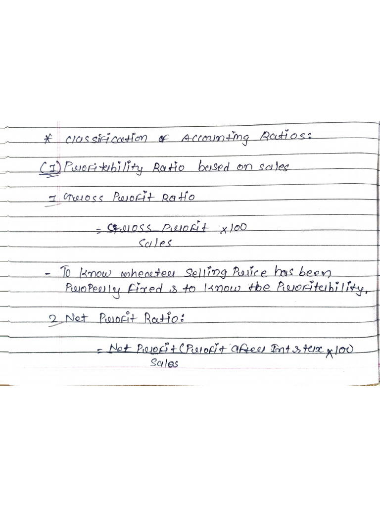 Ratio Analysis-Formulas | PDF