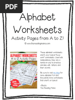 Aa To ZZ Alphabet Worksheets | PDF | Reading (Process) | Education Theory