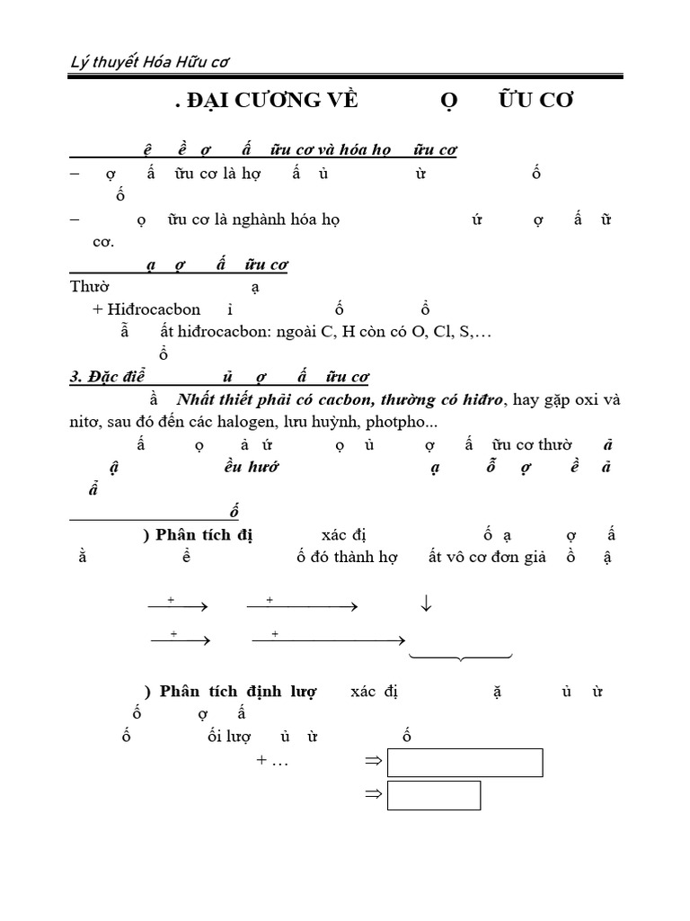 Ly Thuyet Hoa Huu Co | PDF