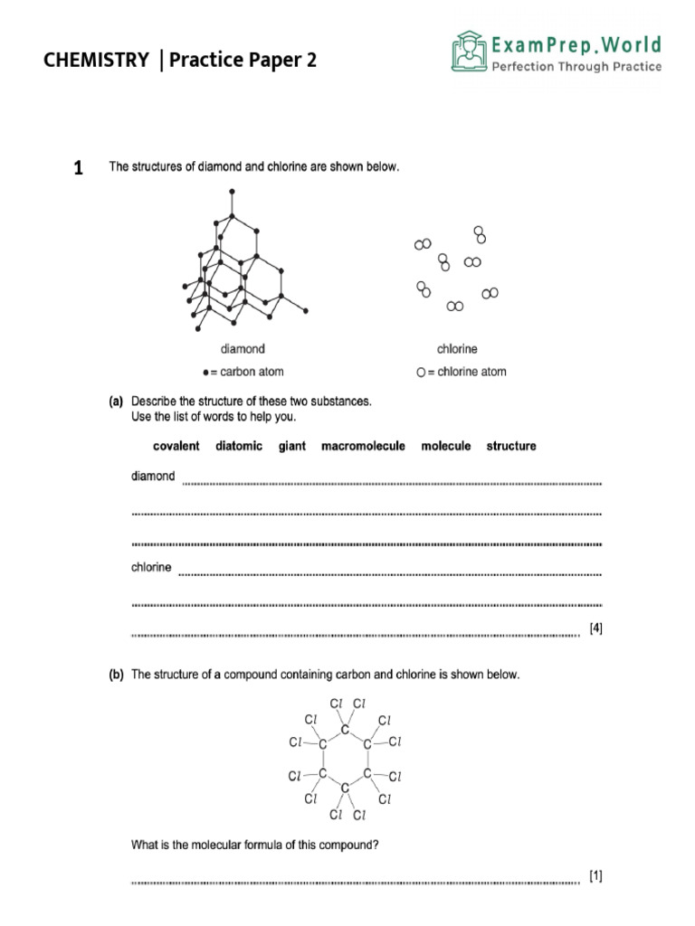 Myp Chem Mock 2 | PDF
