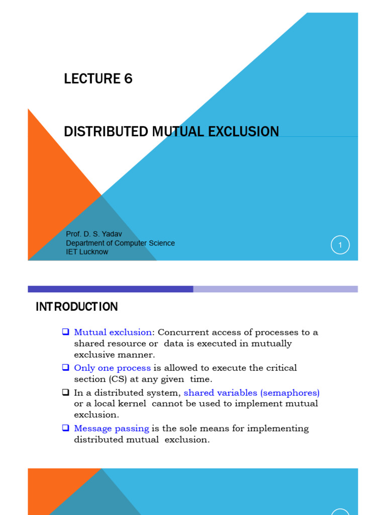 Distributed Mutual Exclusion Algorithms | PDF | Distributed Computing ...