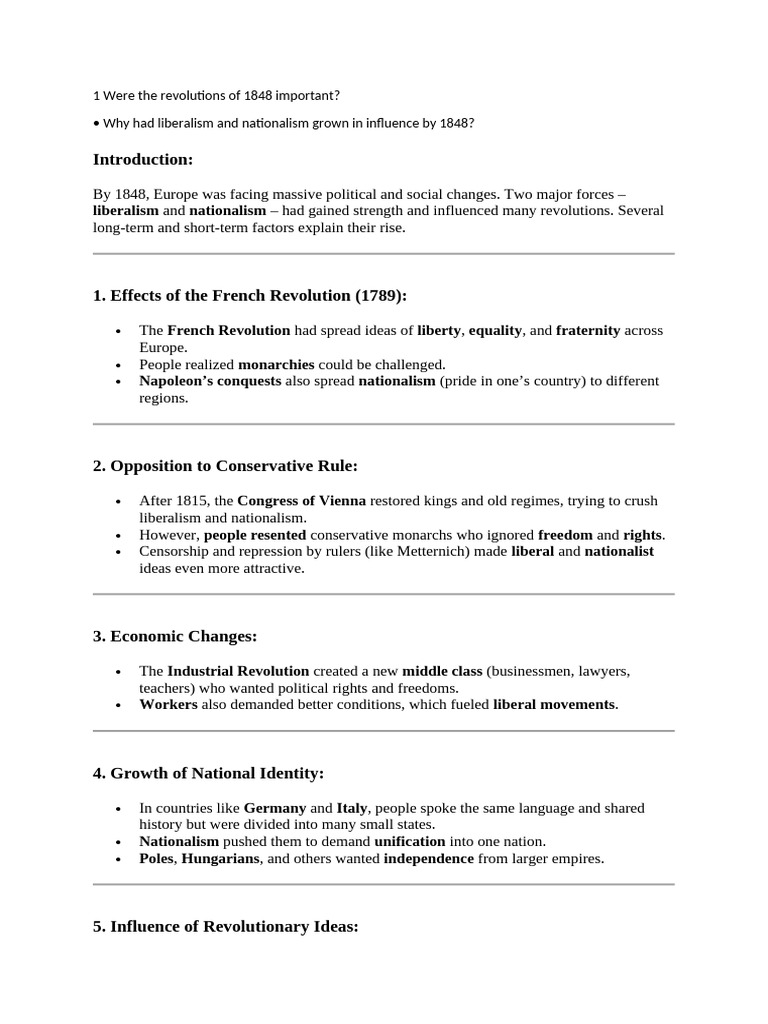 1 Were The Revolutions of 1848 Important | PDF | Weimar Republic ...