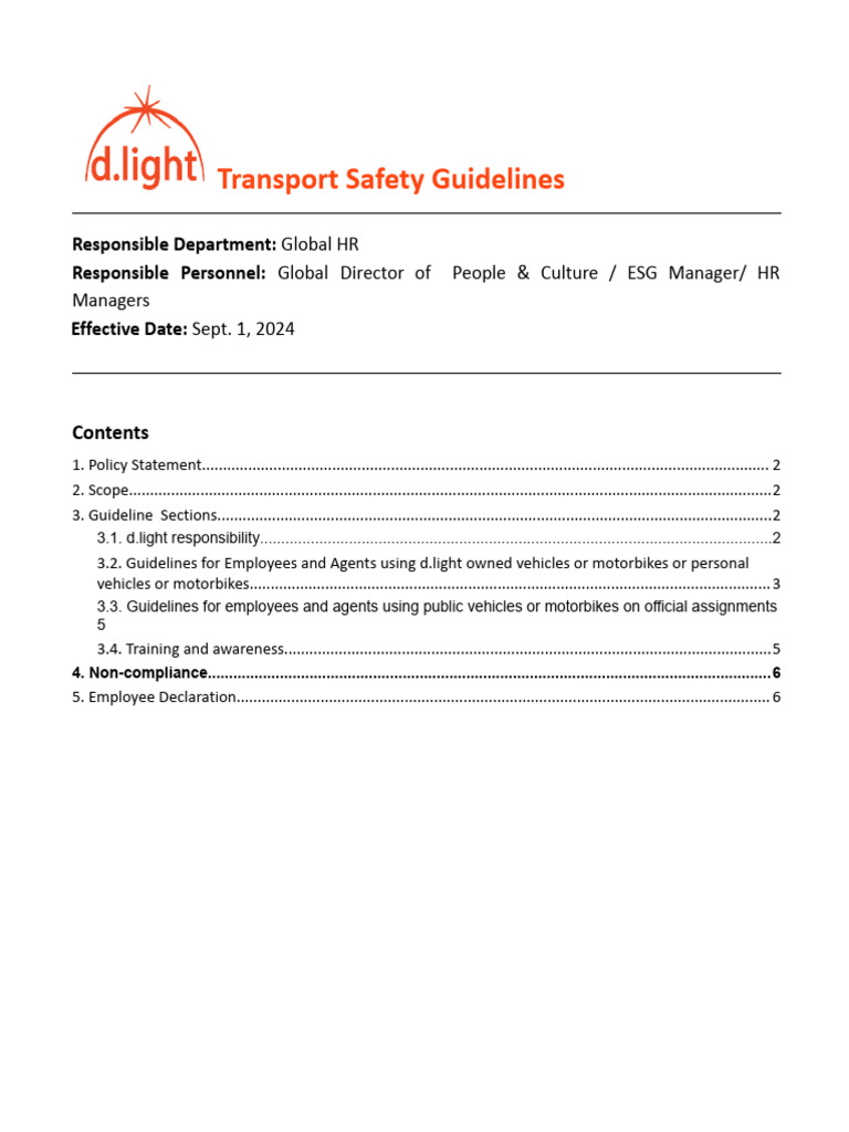 Transport Safety Guidelines | PDF | Motorcycle | Safety