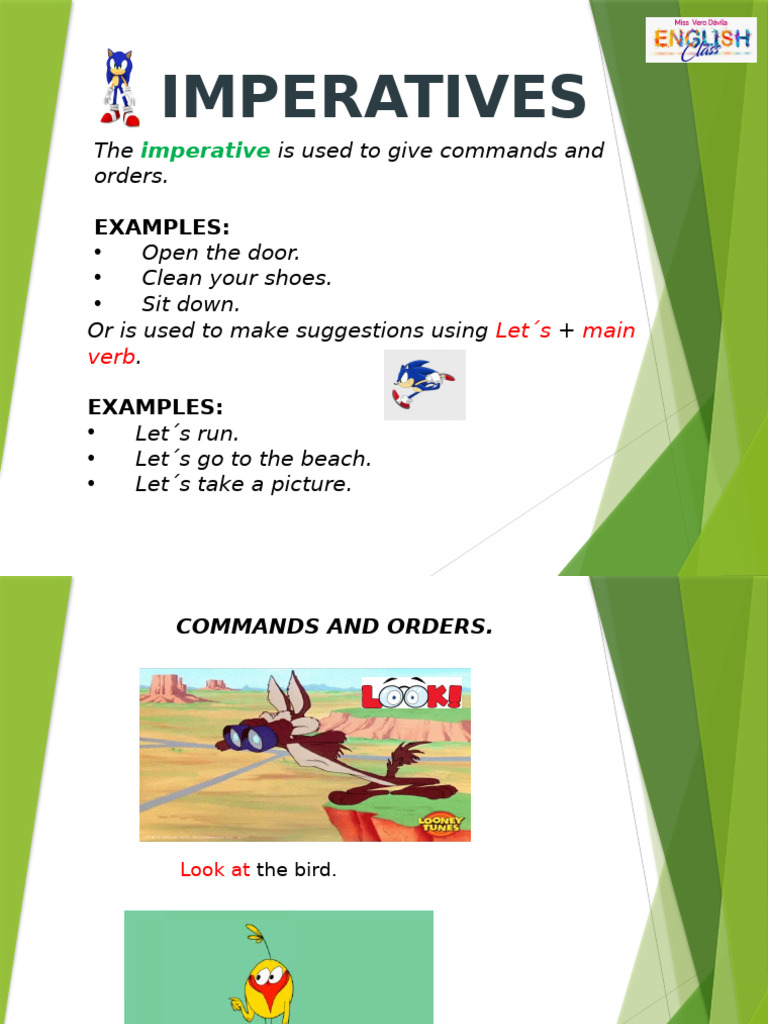 Imperatives Grammar Drills 126016 | PDF