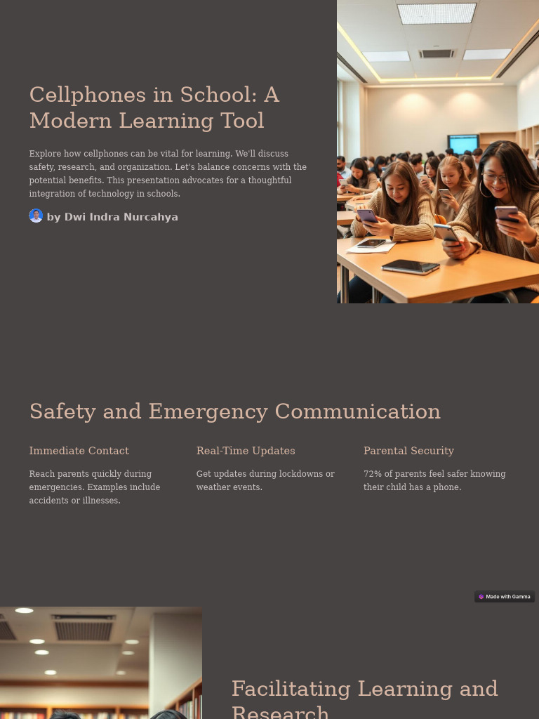 Cellphones in School A Modern Learning Tool | PDF | Mobile Phones ...