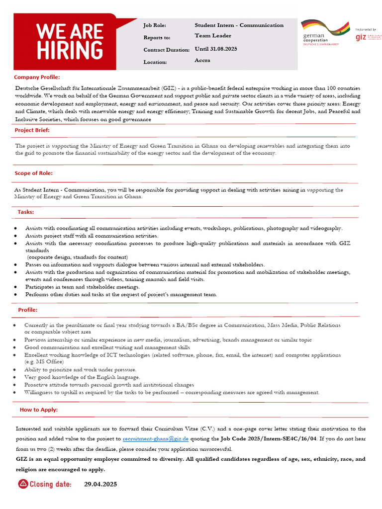 Communication Intern - SE4C | PDF | Economies