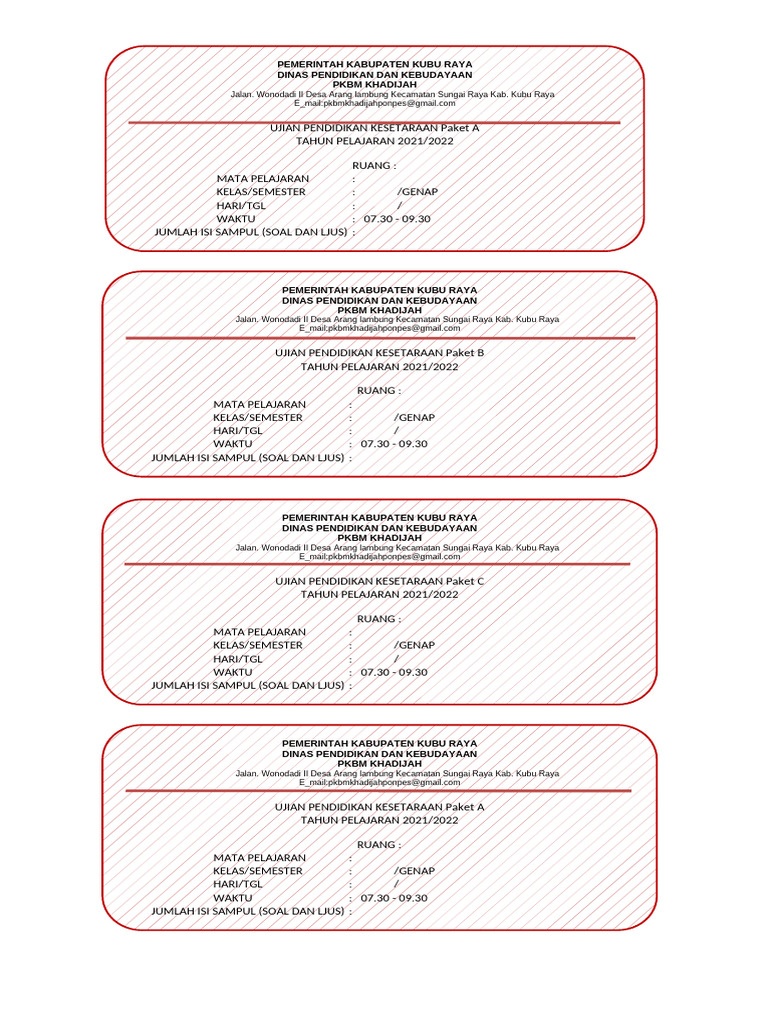 Lebel Map Ujian 2022 | PDF