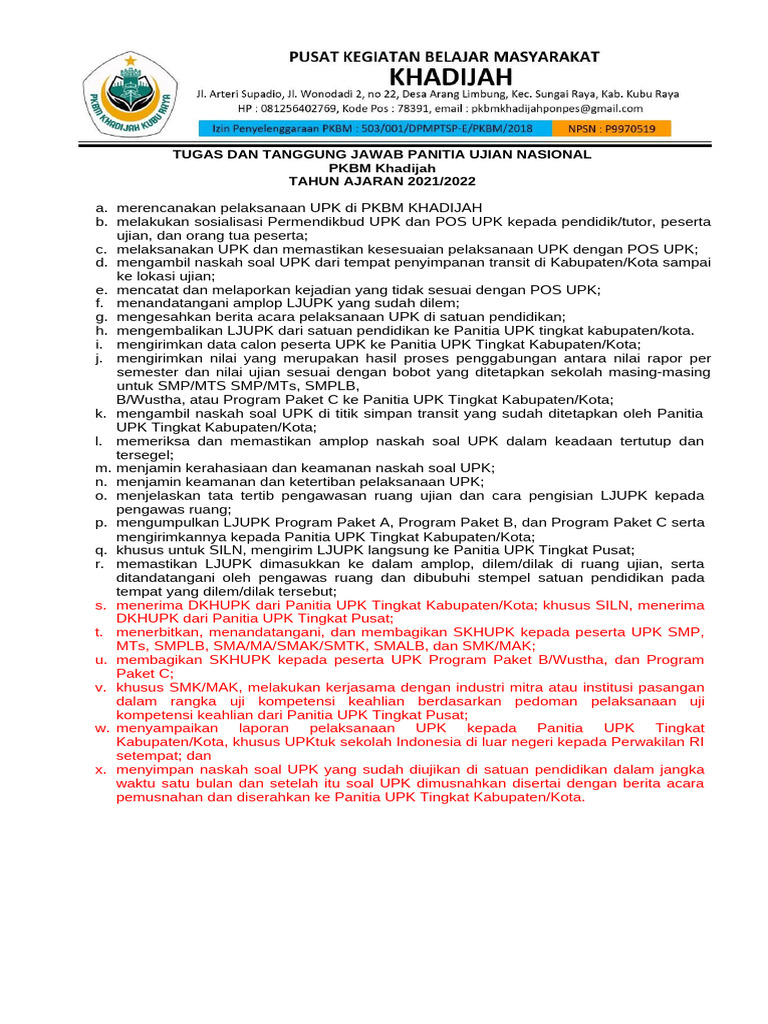 Tata Tertib Panitia Upk | PDF