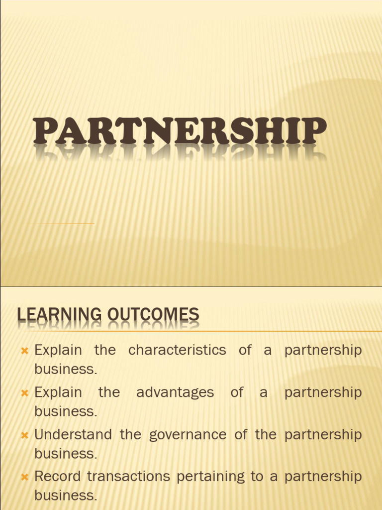 Understanding Partnership Business Dynamics | PDF | Partnership | Book ...