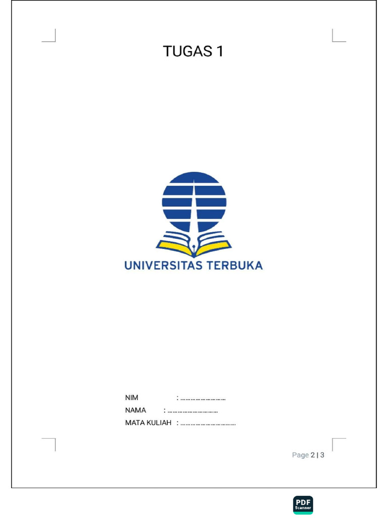 Template Jawaban Tugas TUTON (1) | PDF