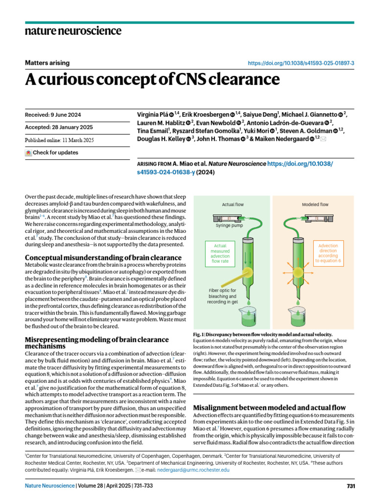 A Curious Concept of CNS Clearance | PDF | Diffusion | Structural Equation Modeling