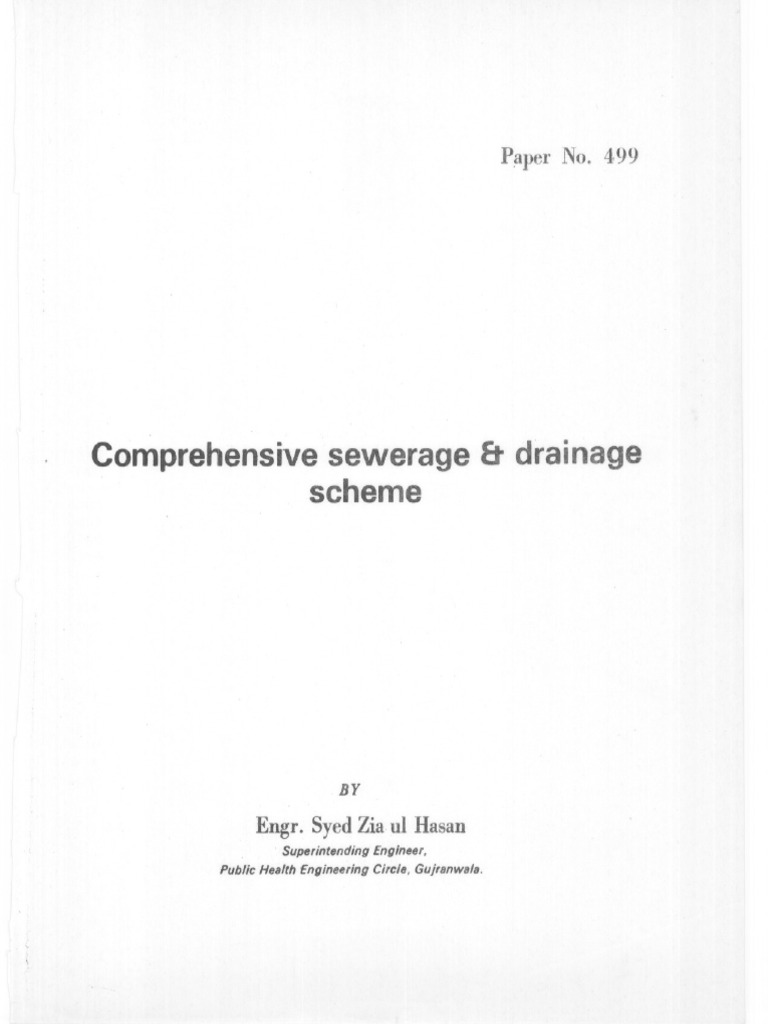 Research Paper On Water Supply and Drainage System | PDF