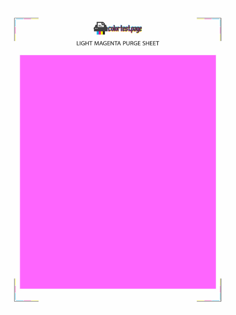 Light Magenta Purge Sheet Page | PDF