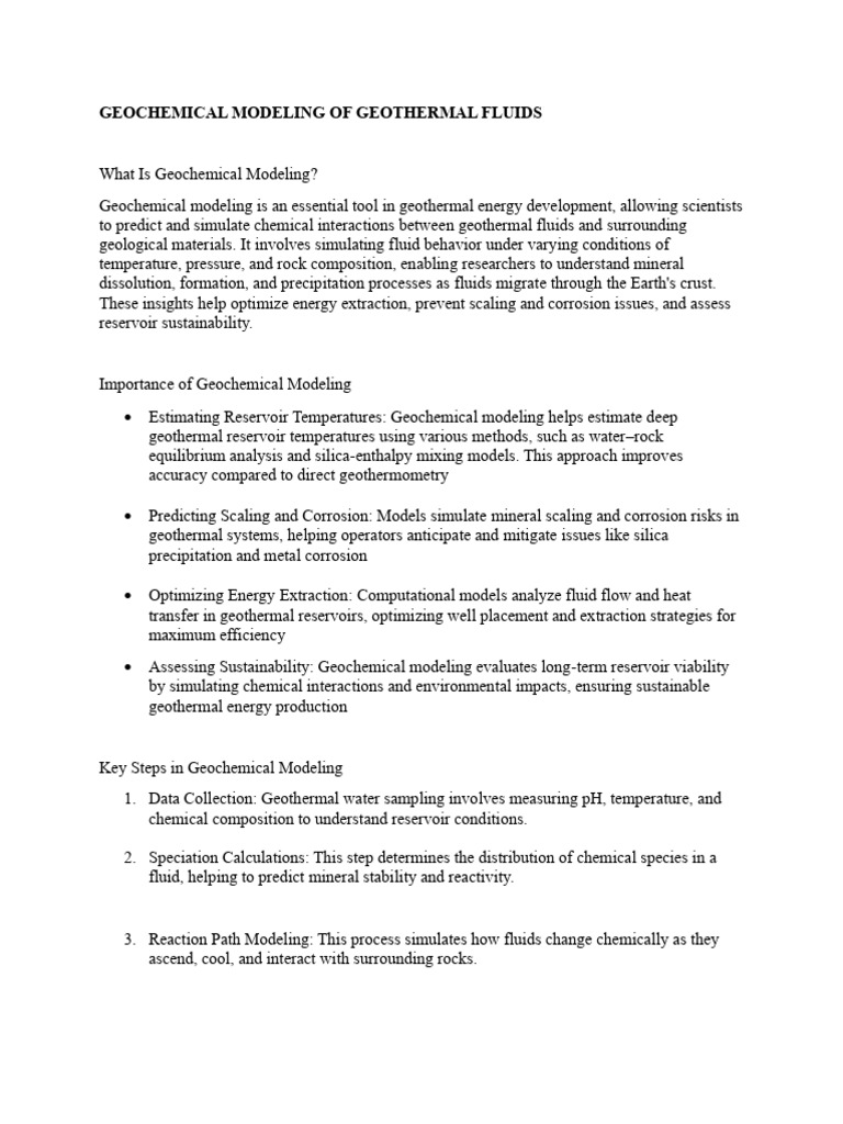 Geochemical Modeling of Geothermal Fluids | PDF | Geochemistry | Solubility