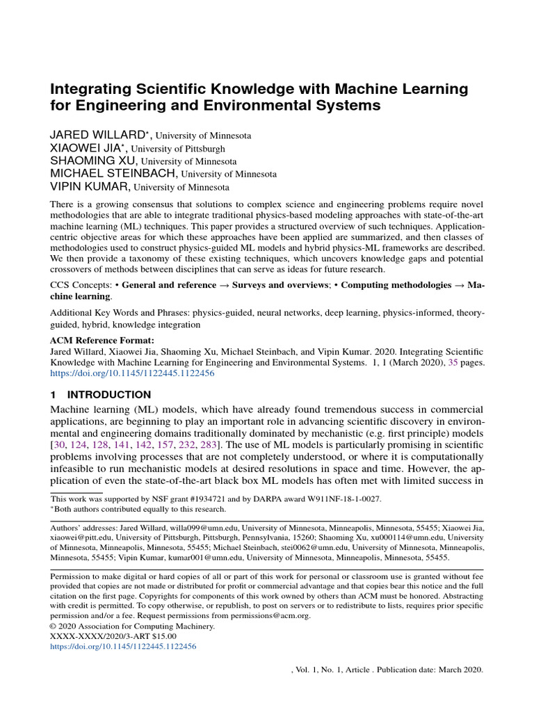 [2020]integrating scientific knowledge with machine learning | PDF ...