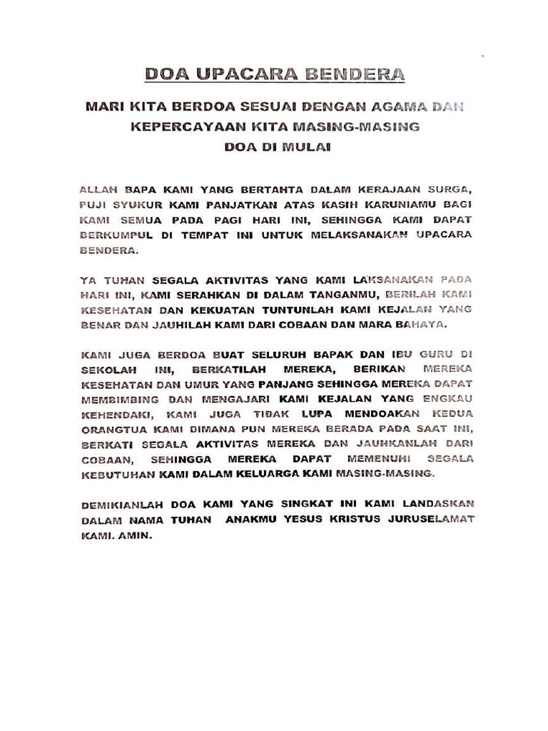 Tata Tertib Upacara Bendera SD | PDF