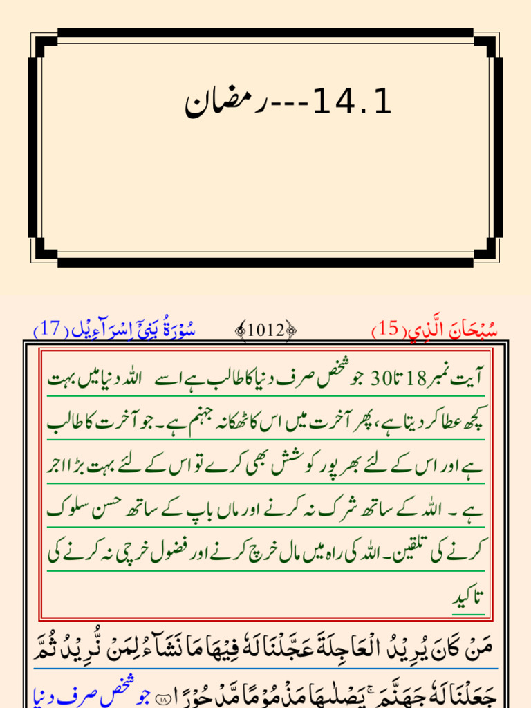 Ramzan-14 1 | PDF