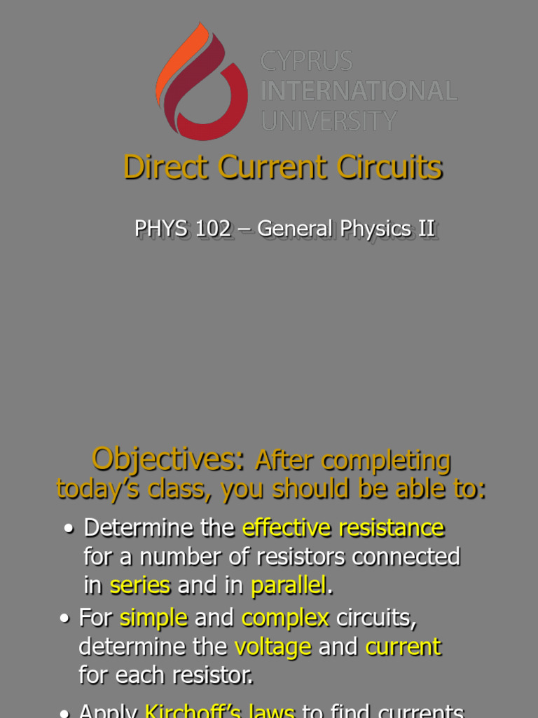 Understanding Direct Current Circuits | PDF | Series And Parallel ...