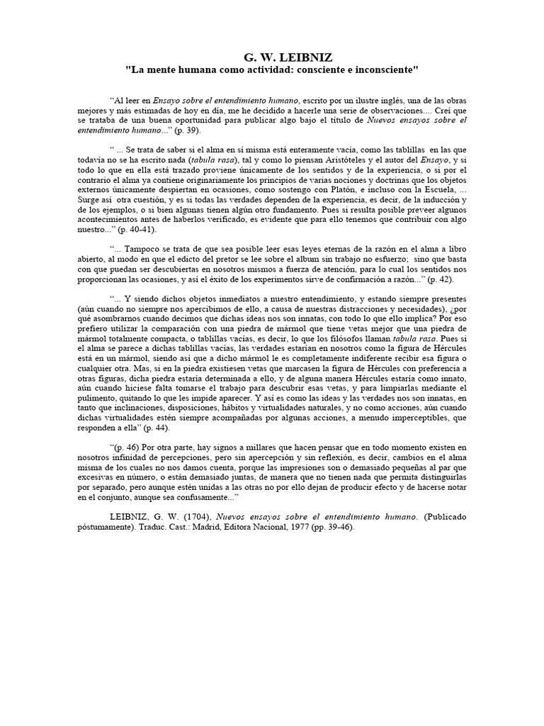 Leibniz | PDF | Razón | Gottfried Wilhelm Leibniz