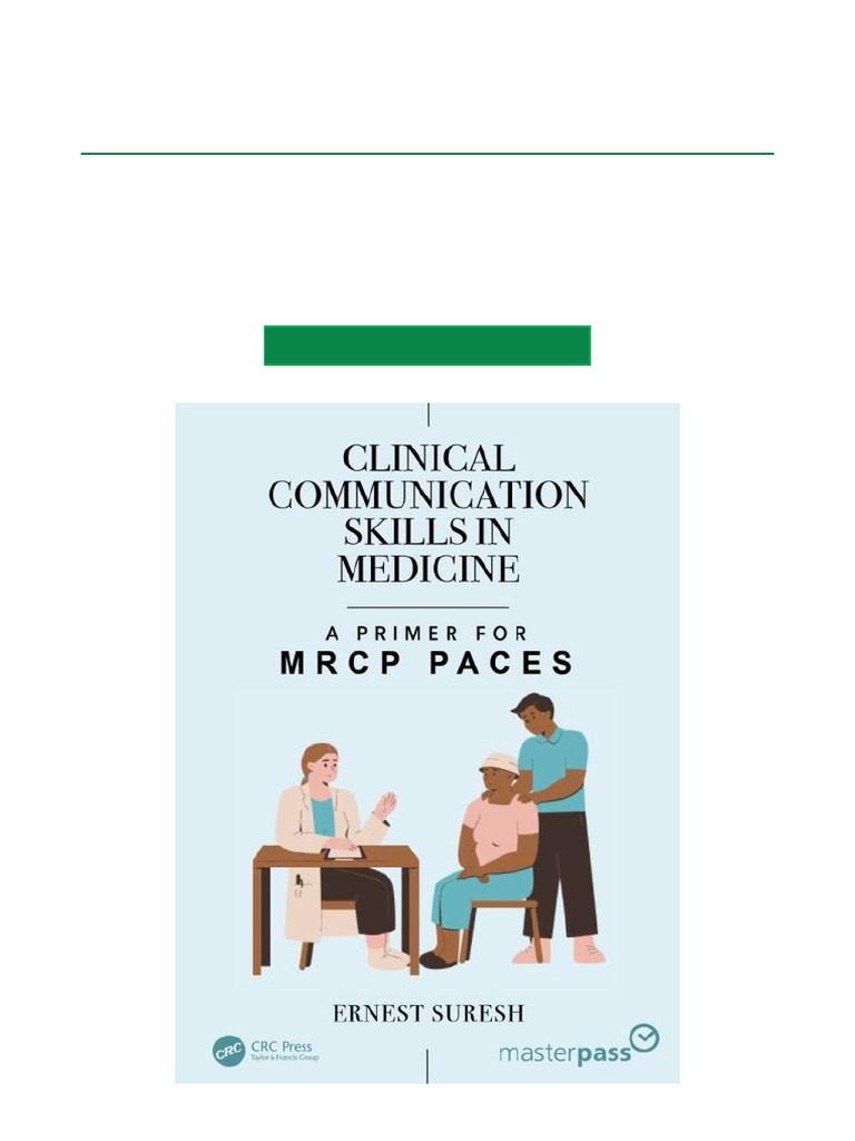 Etextbook Clinical Communication Skills in Medicine A Primer For MRCP PACES - 1st Edition High ...