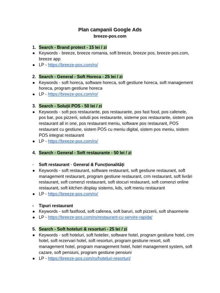 Plan Campanii | PDF