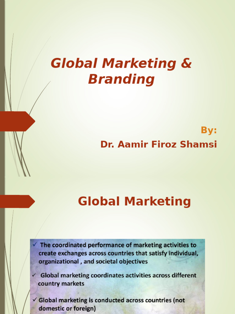 Global Marketing & Branding (CH 5) | PDF | Brand | Marketing