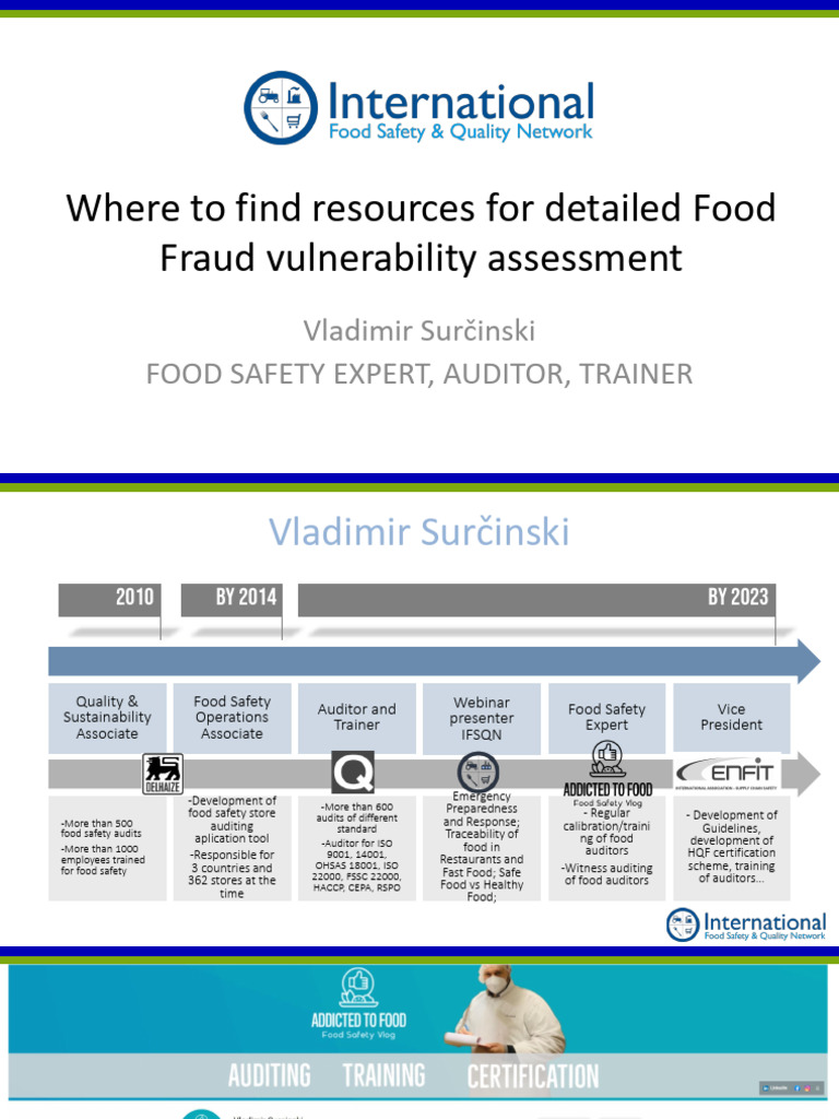 Find Resources Food Fraud Vulnerability Assessment Vaccp | PDF | Audit ...