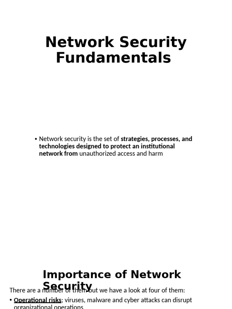 Network Security Fundamentals | PDF | Security | Computer Security