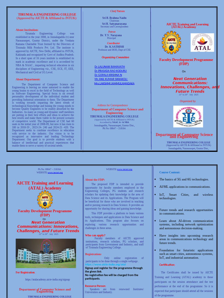 Next Generation Communications FDP Broucher | PDF | Internet Of Things | Science