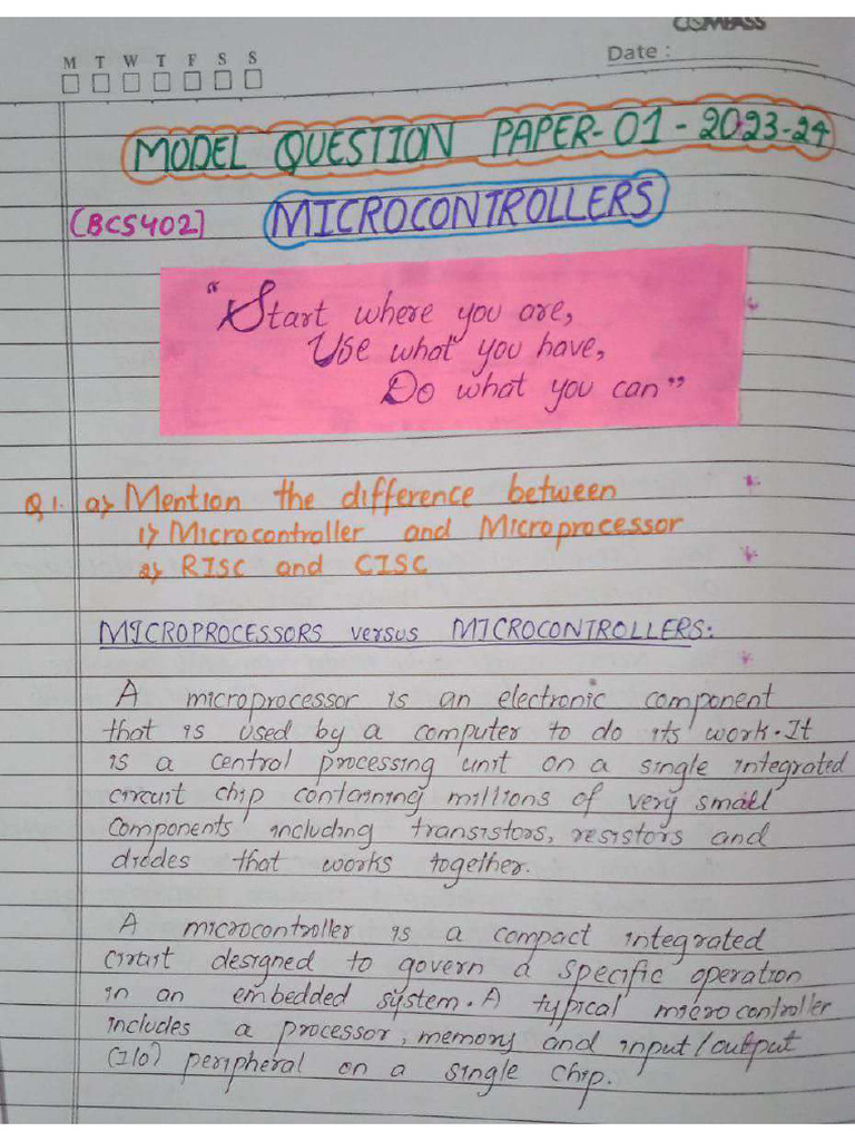 MC Model Paper Solutions | PDF