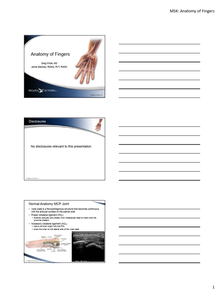 Module 2 - Fingers Anatomy | PDF | Hand | Joints