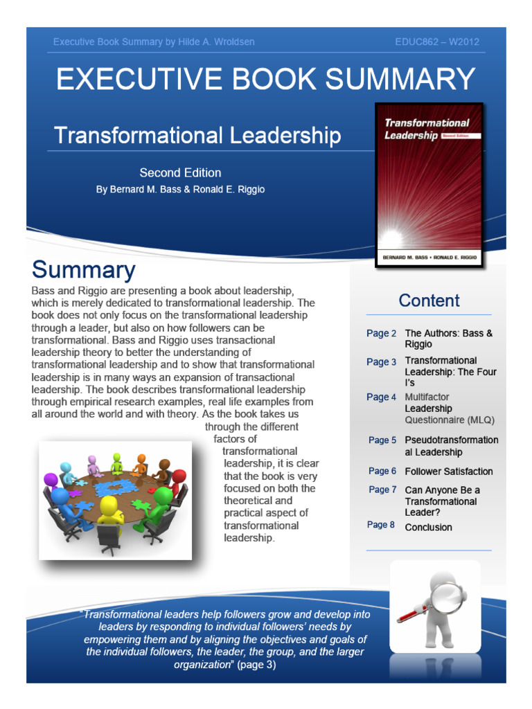 Bass, B. M., & Riggio, R. E. (2006) - Transformational Leadership ...