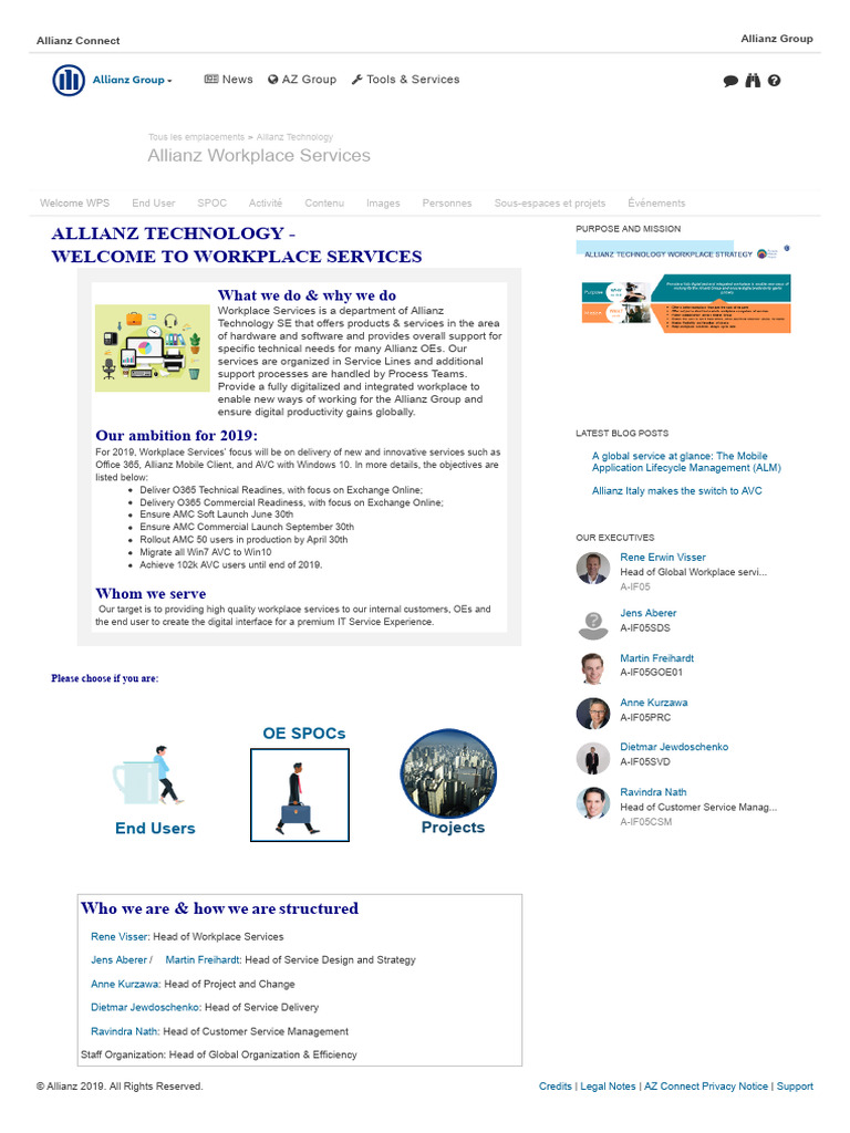 Allianz Workplace Services - Ambitions2019 | PDF | Computing | Software