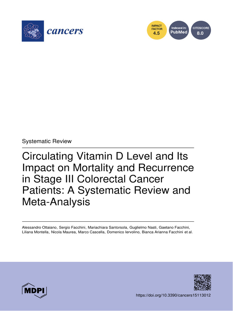 Cancers 15 03012 With Cover | PDF | Chemotherapy | Cancer