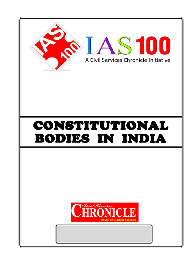 Key Constitutional Bodies in India | PDF | Government | Governance